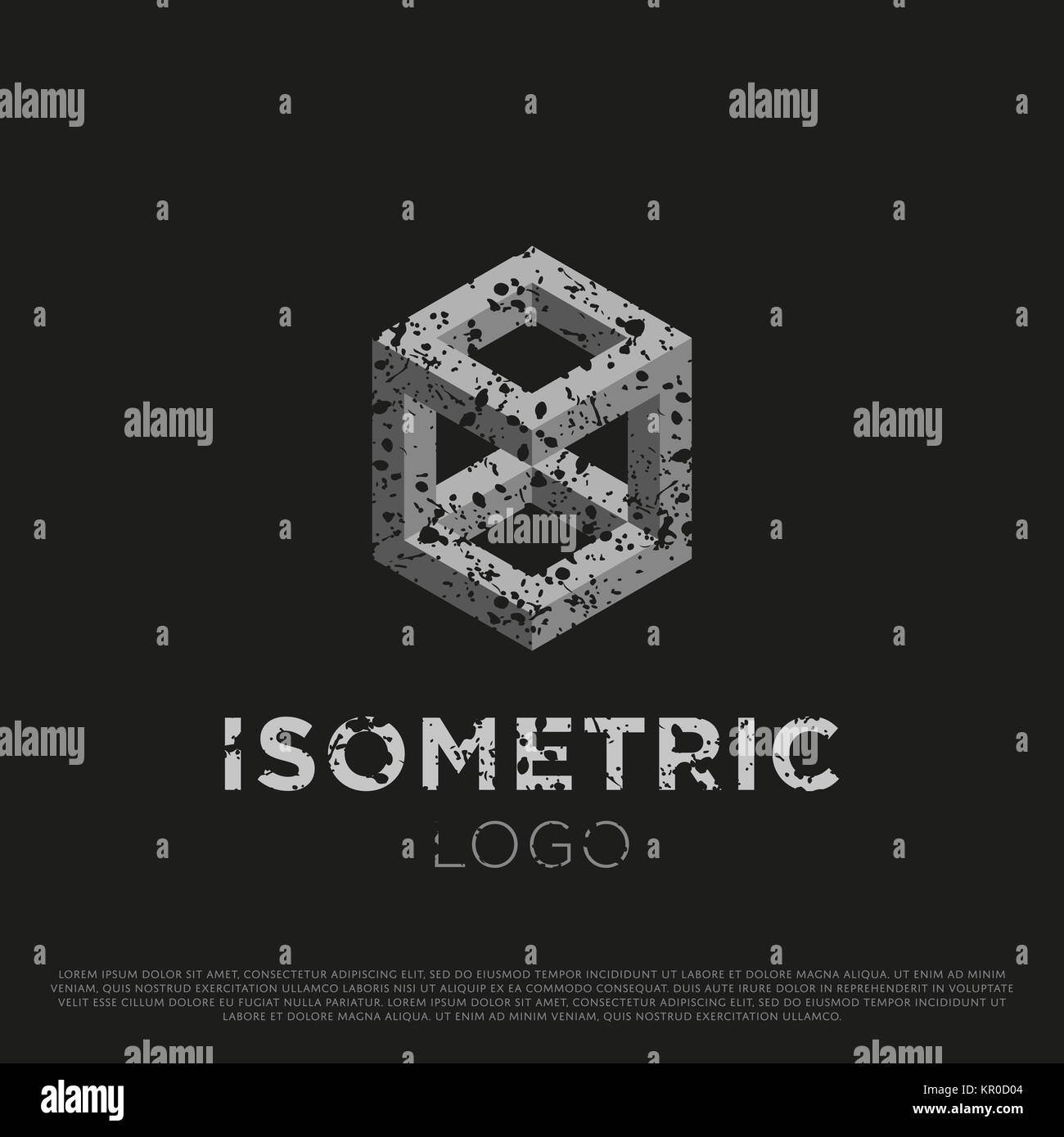 Vector 3d Isometric Logo Stock Photo - Alamy