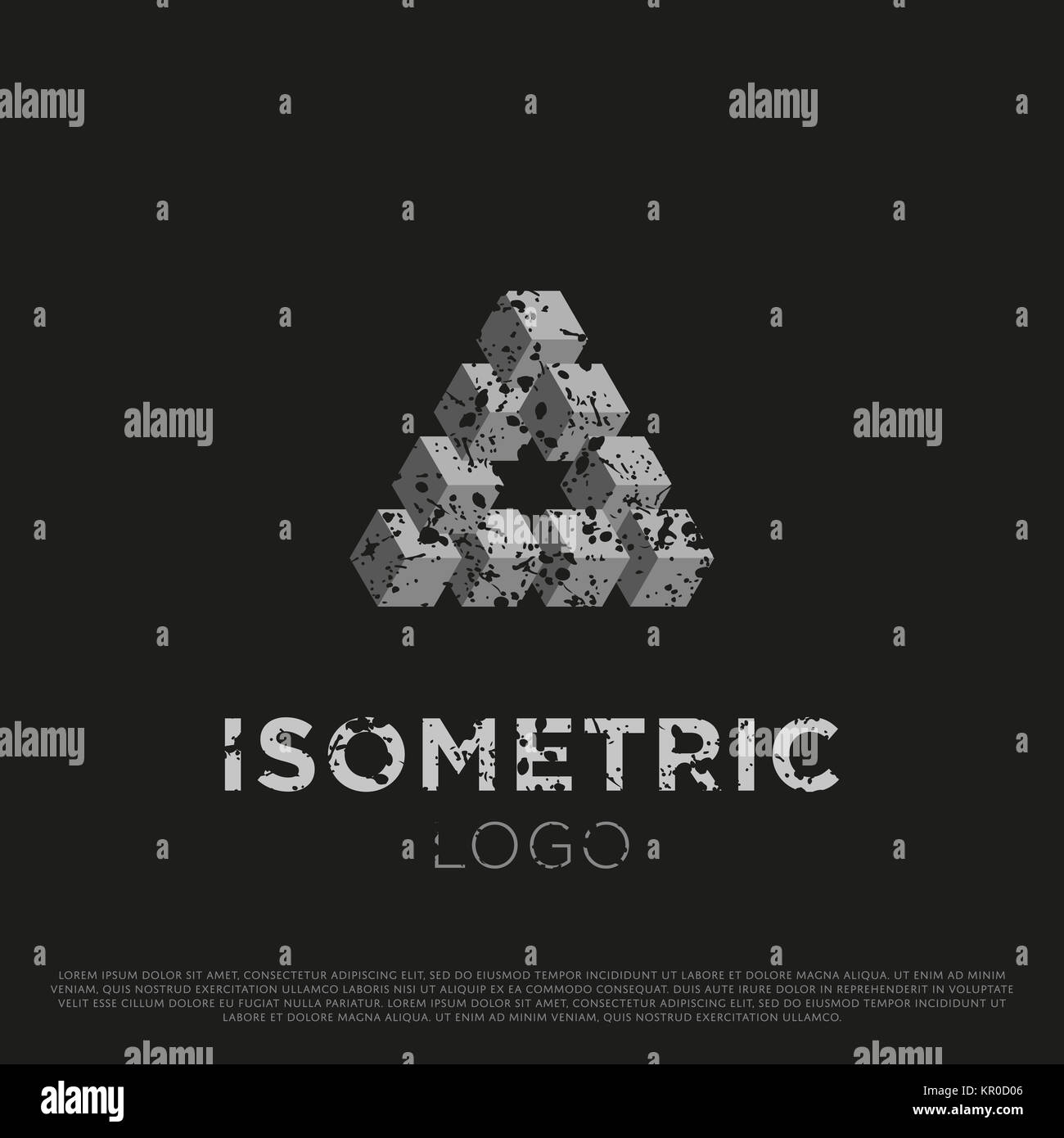 Vector 3d Isometric Logo Stock Photo - Alamy