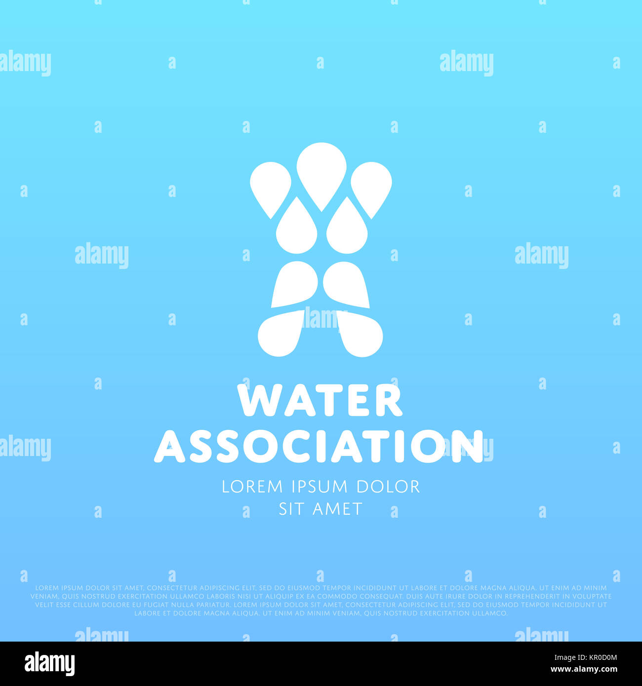 Vector Water Man Logo Stock Photo - Alamy