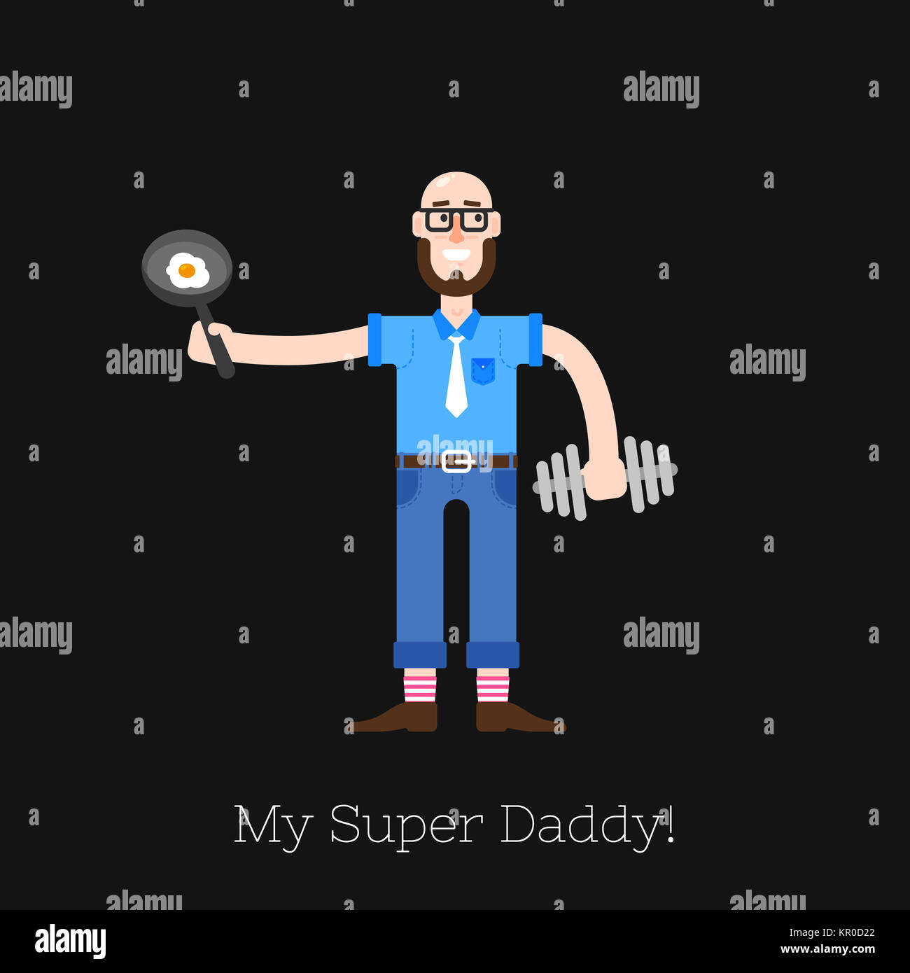 Vector Busy multitasking man Stock Photo - Alamy