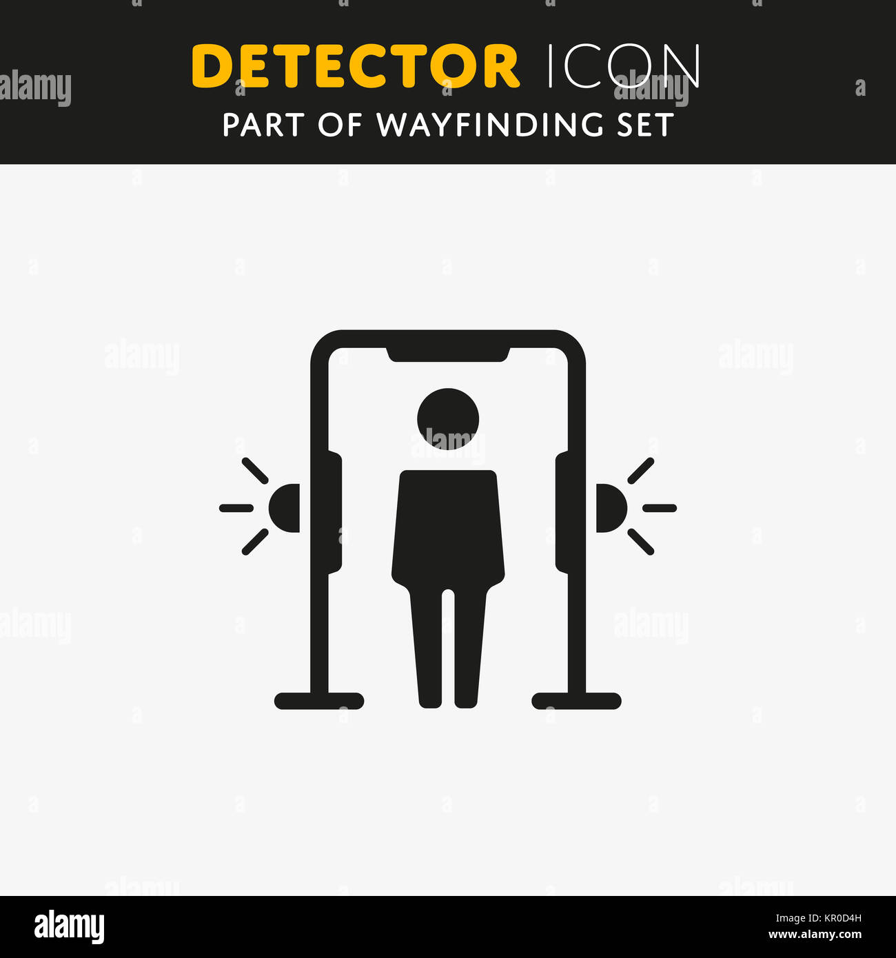 Metal detector arch icon Stock Photo - Alamy