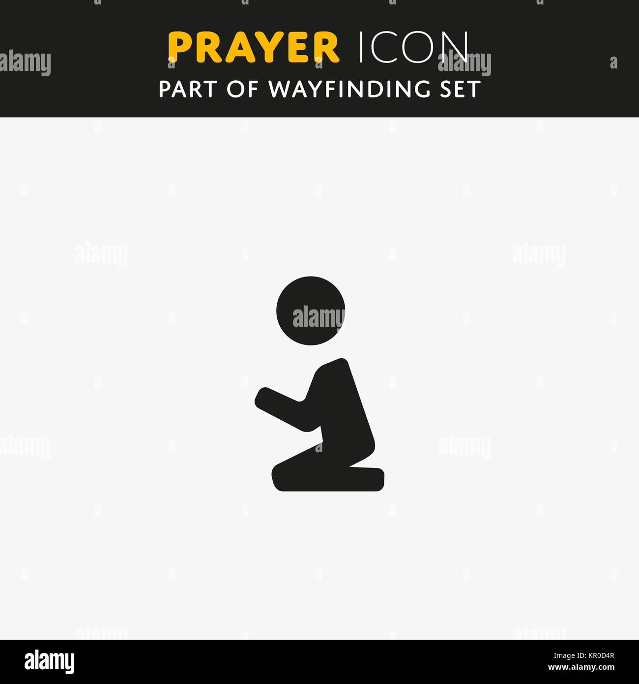 Vector pray Icon Stock Photo - Alamy
