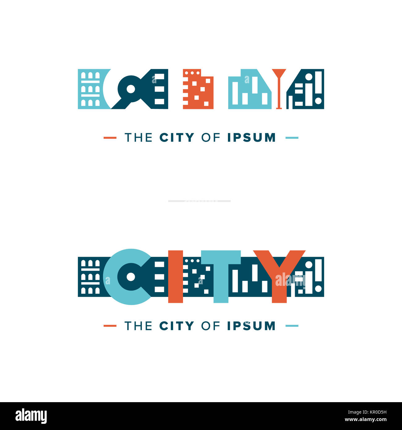 City vector logo design template hi-res stock photography and images ...