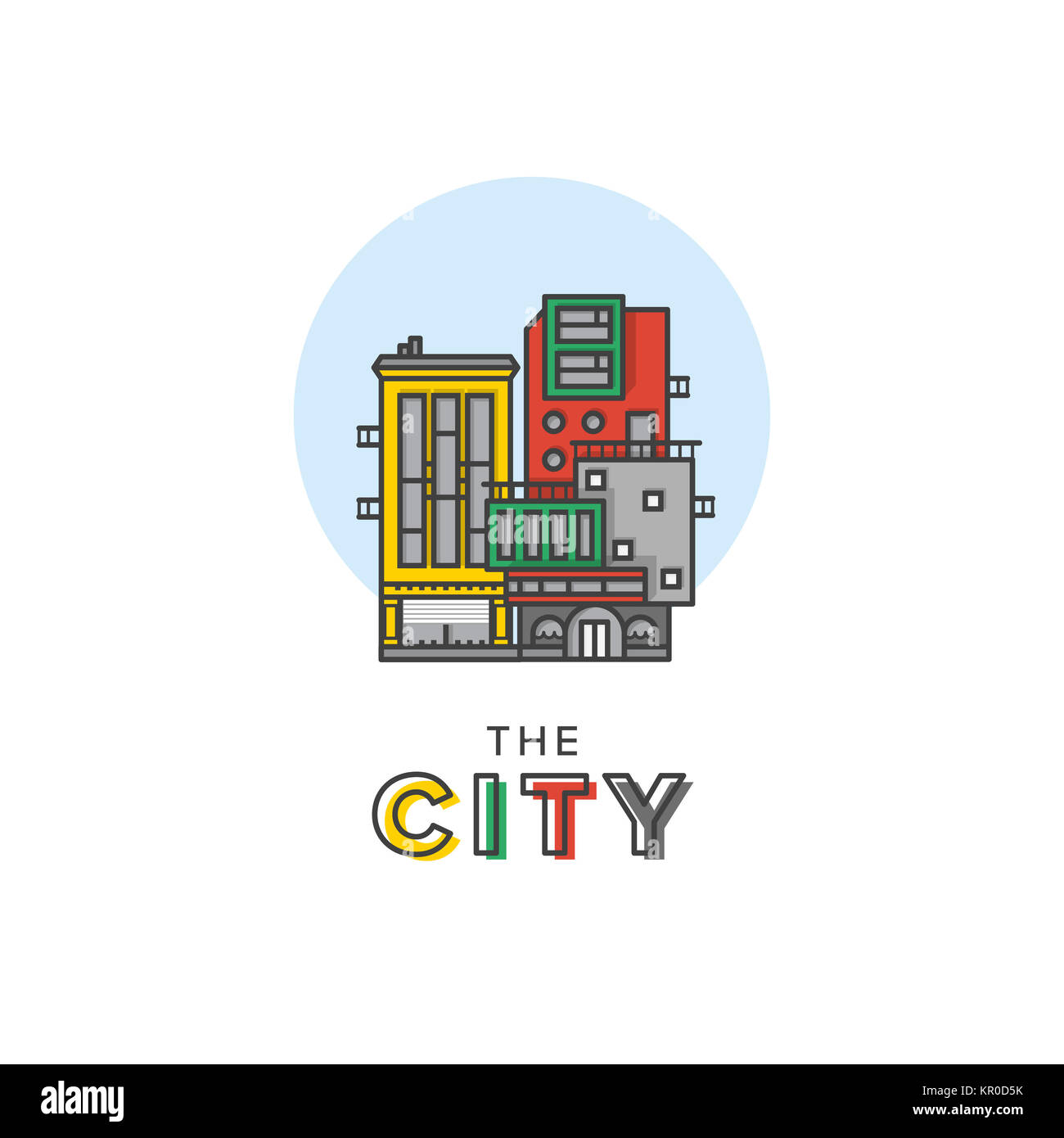 City vector logo design template hi-res stock photography and images ...