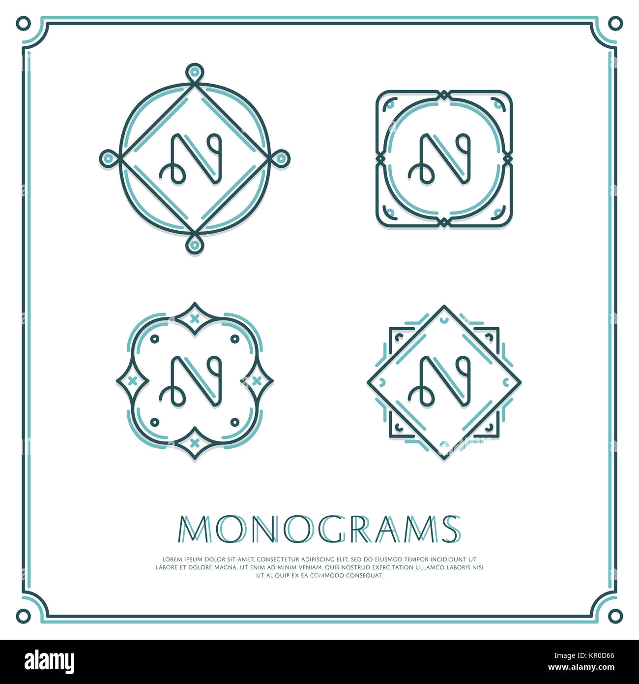Letter n elegant logo Cut Out Stock Images & Pictures - Alamy