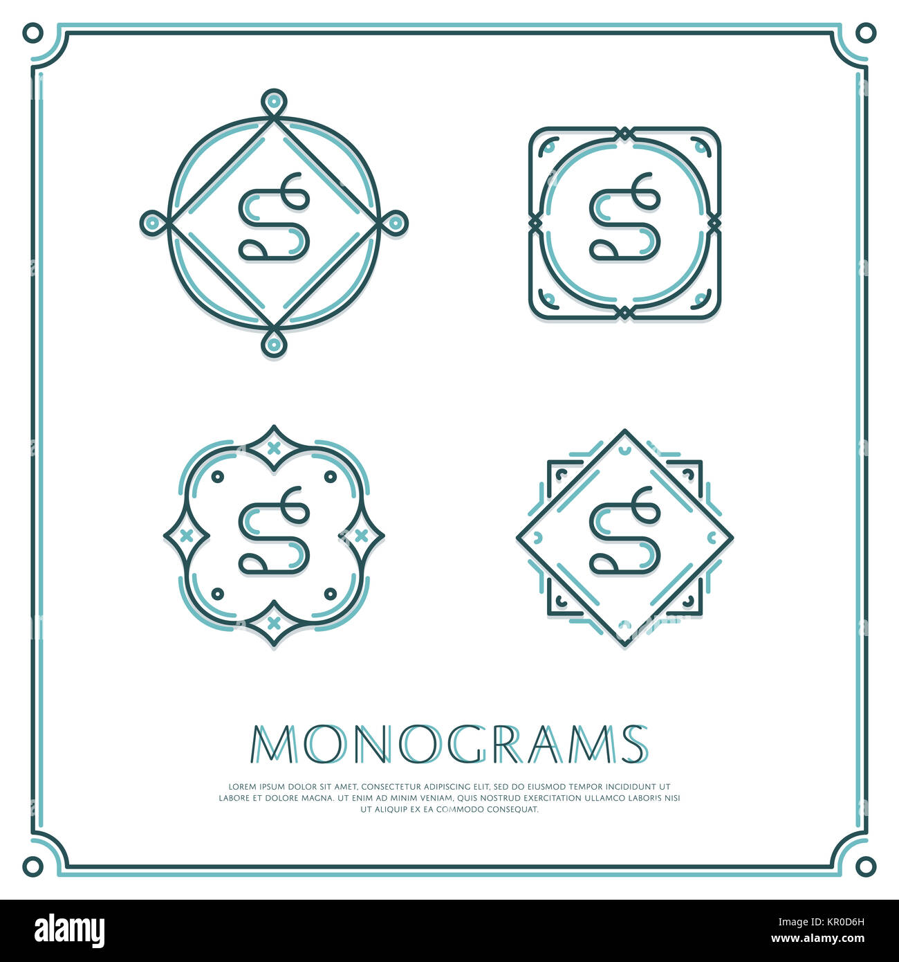 Vector Letter S Monogram Stock Photo - Alamy