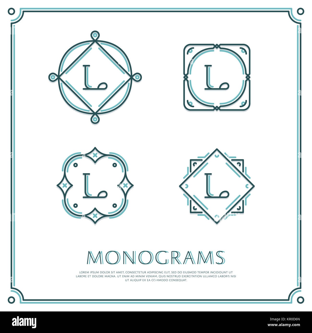 L monogram logo hi-res stock photography and images - Alamy