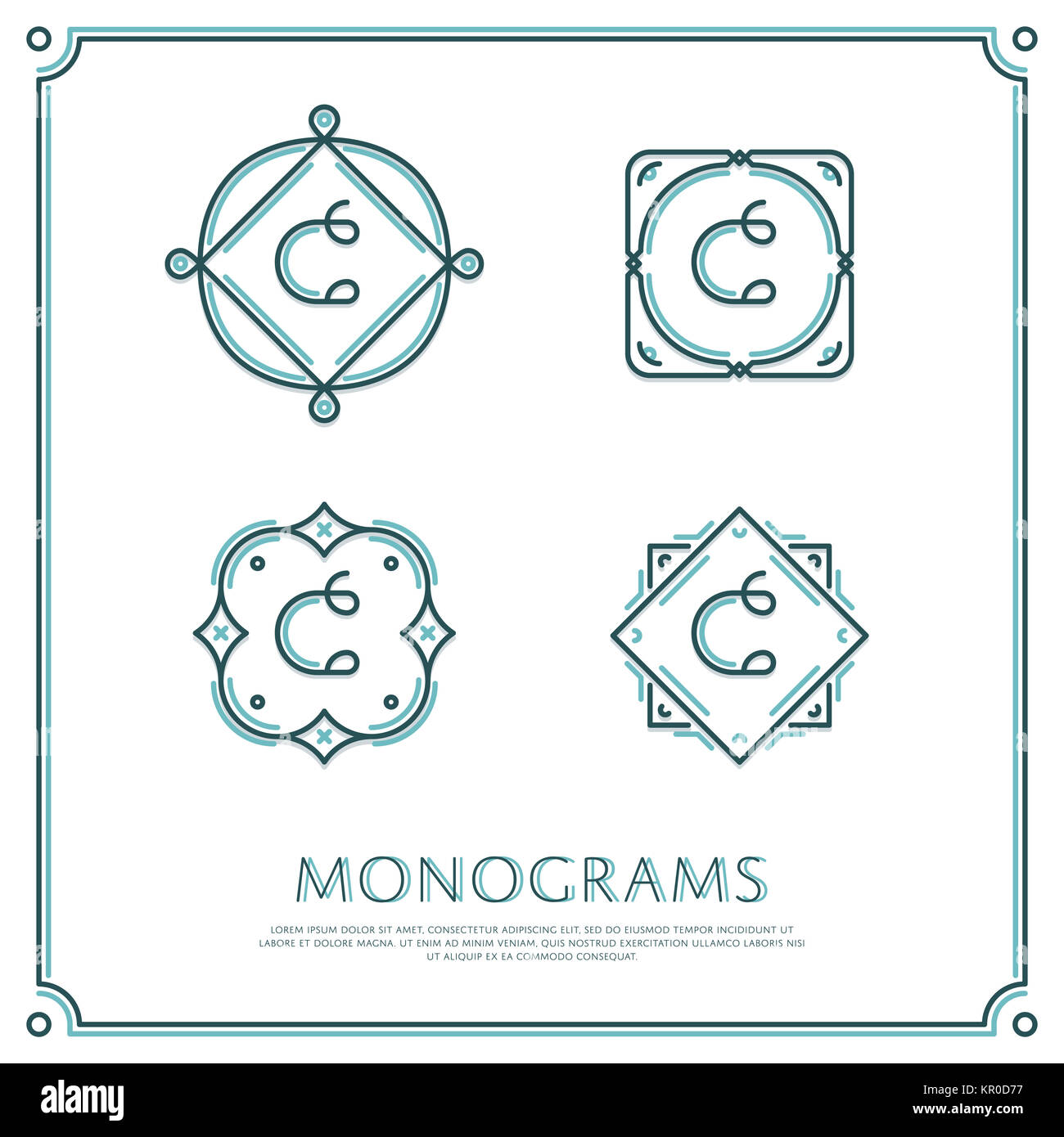 Vector Letter C Monogram Stock Photo - Alamy