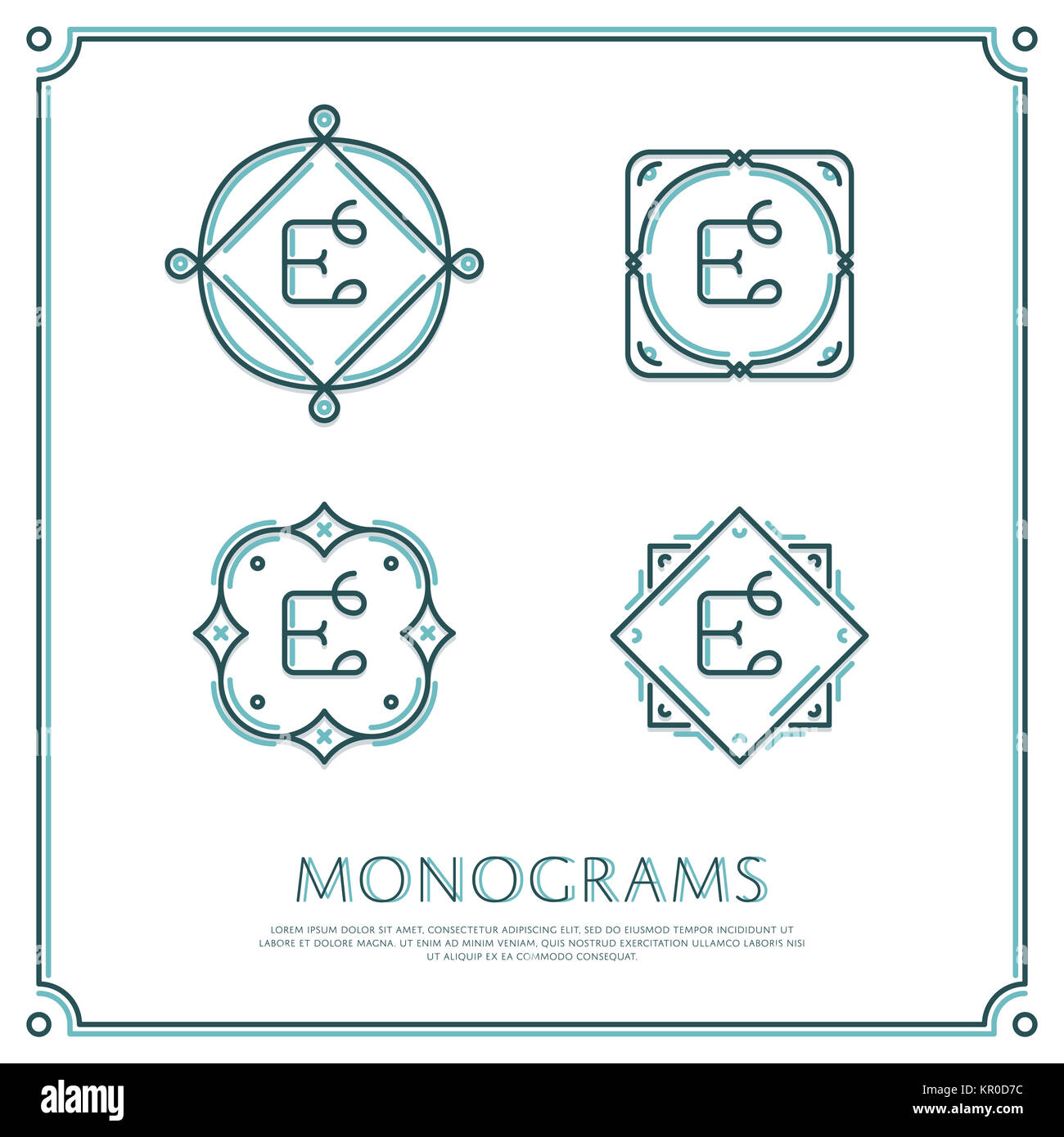 Letter e flower logo Cut Out Stock Images & Pictures - Alamy