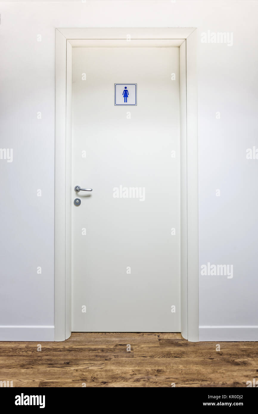 Girls bathroom door hi-res stock photography and images - Alamy