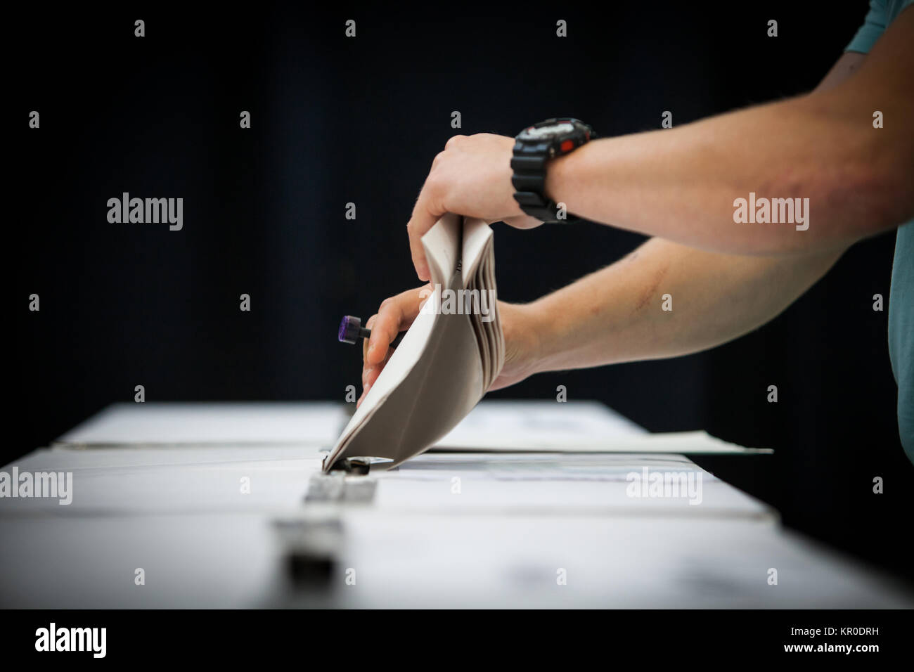 Voting hand detail Stock Photo - Alamy