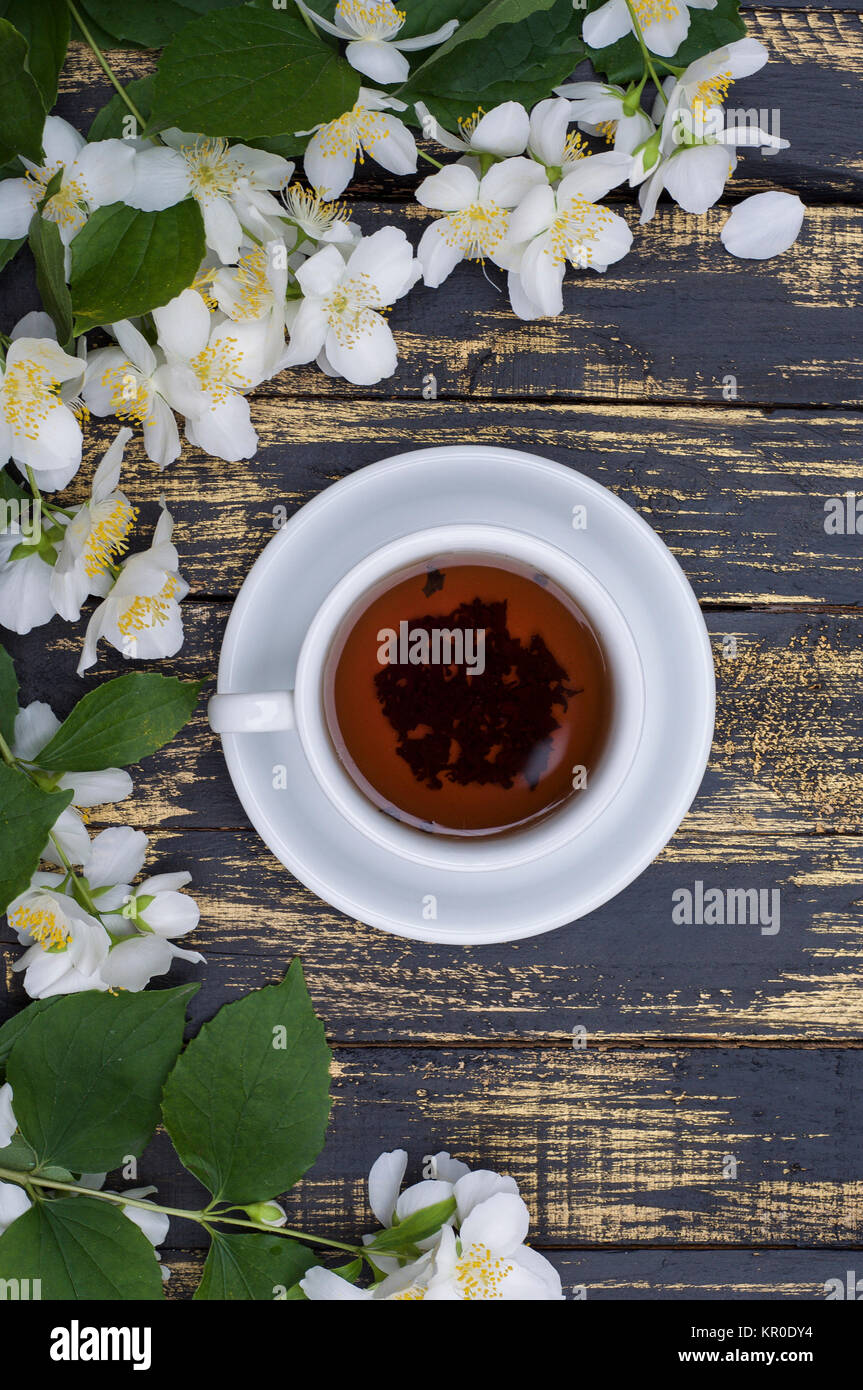 Cup of jasmine tea Stock Photo - Alamy