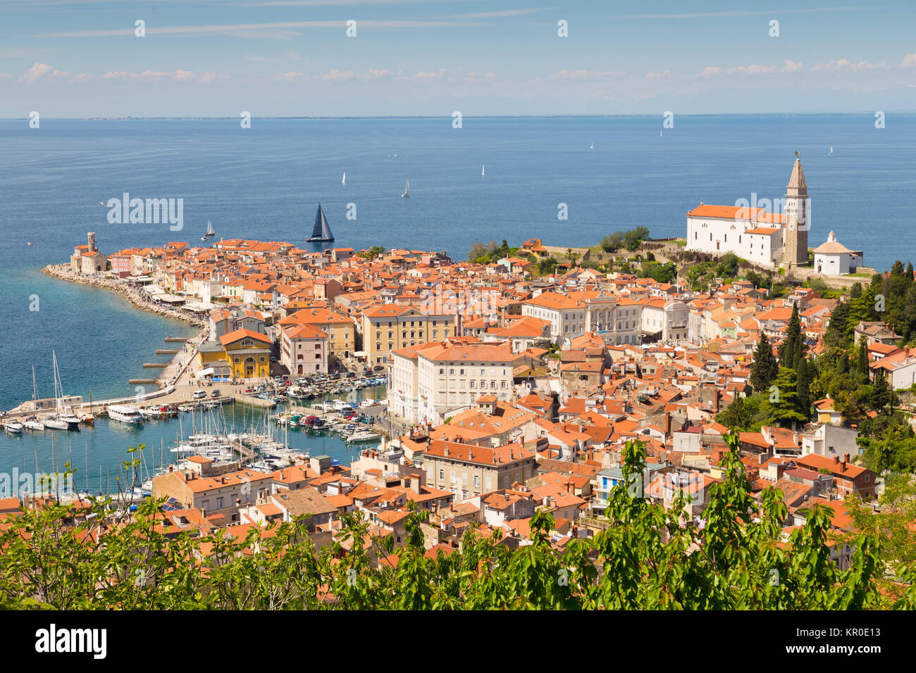 Picturesque old town Piran, Slovenia Stock Photo - Alamy