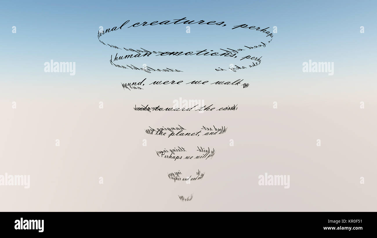 Words vortex. Story, tale. 3D rendering Stock Photo - Alamy