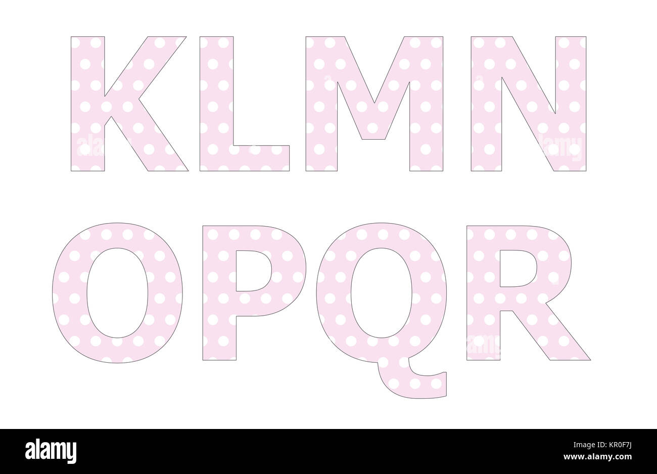 Polka dot alphabet Cut Out Stock Images & Pictures - Alamy