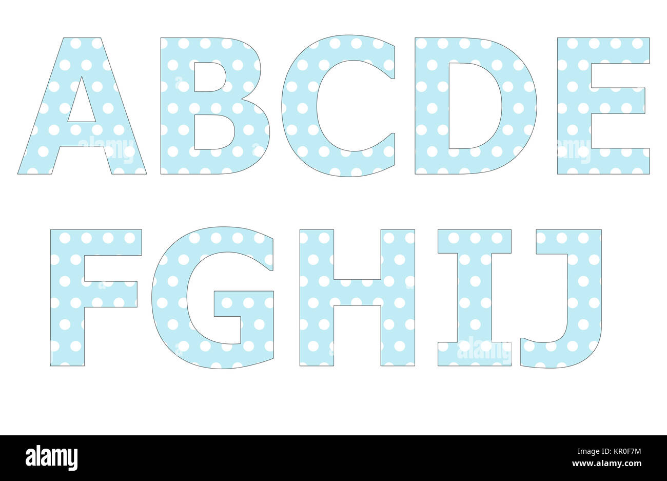 Polka dot alphabet Cut Out Stock Images & Pictures - Alamy