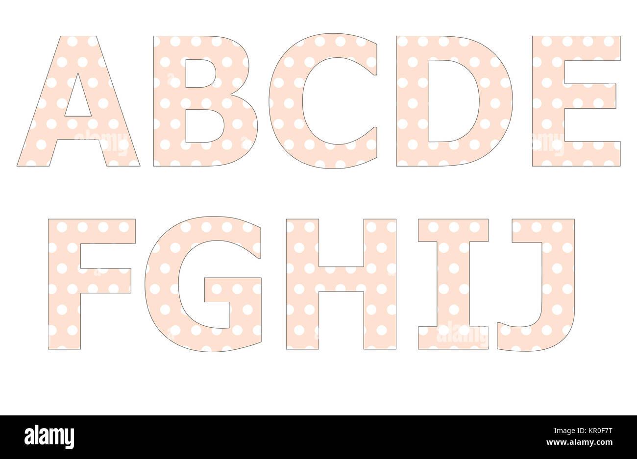 Polka dot alphabet Cut Out Stock Images & Pictures - Alamy