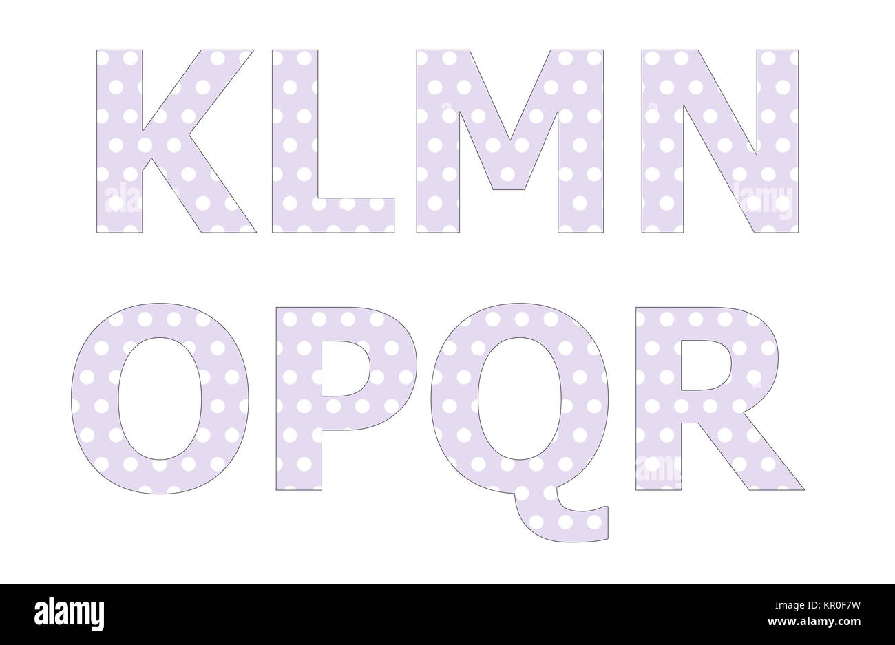 Polka dot alphabet Cut Out Stock Images & Pictures - Alamy