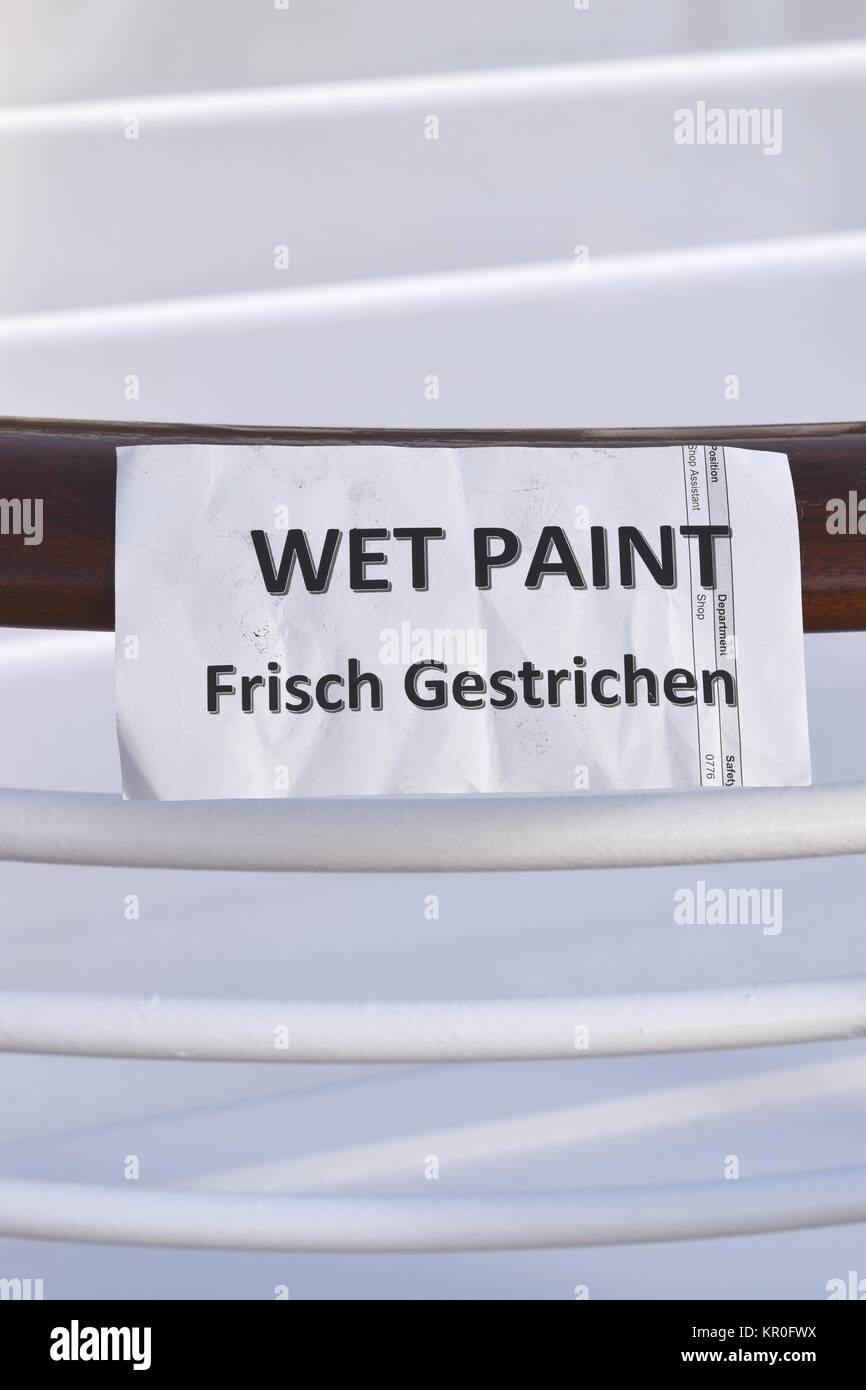 attention fresh painted Stock Photo - Alamy