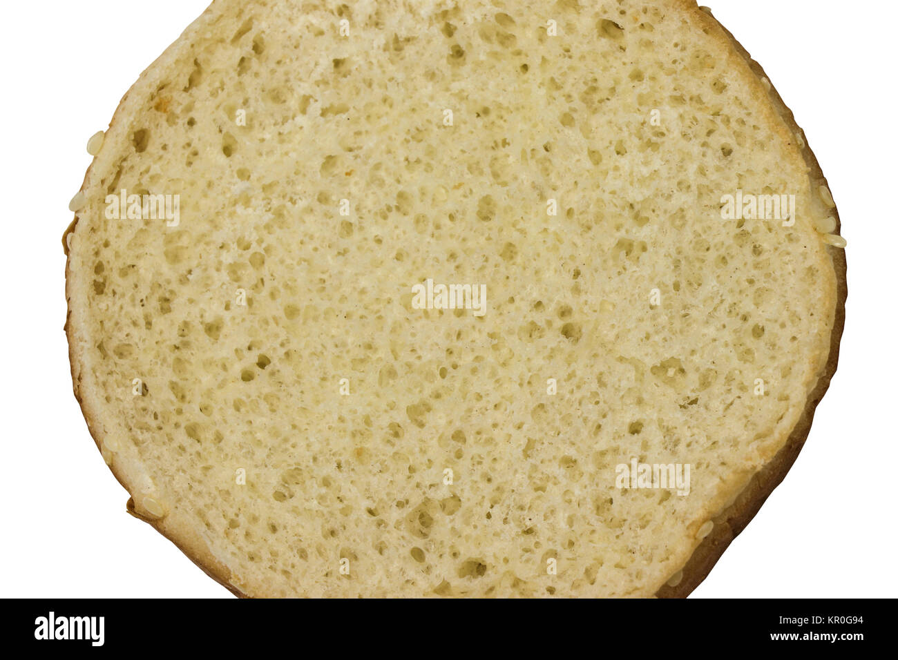 Cutted bun on white background Stock Photo - Alamy