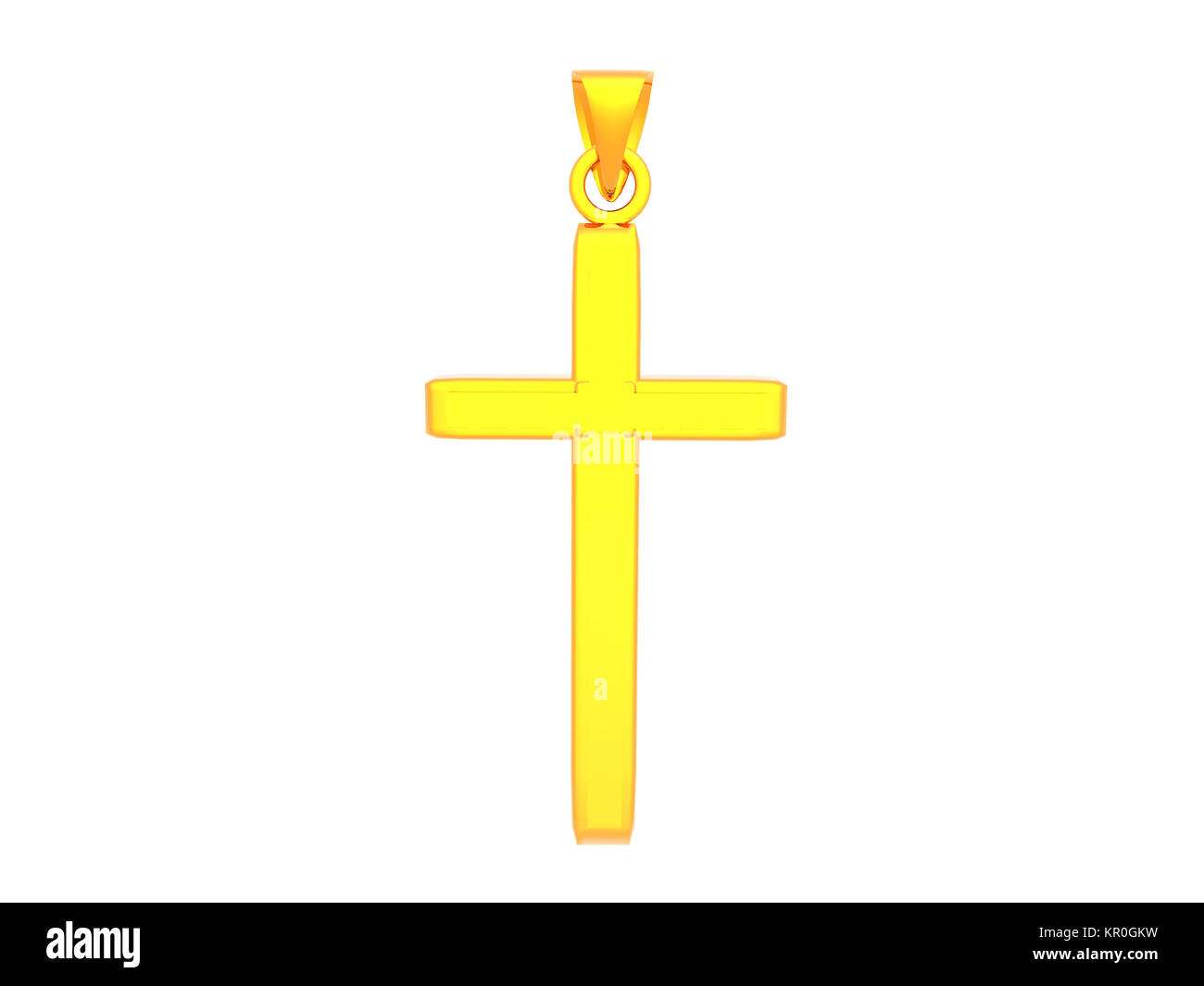 exempted golden cross around her neck Stock Photo - Alamy