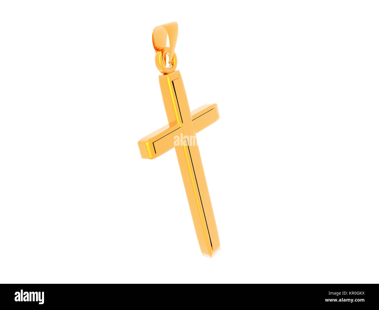 exempted golden cross around her neck Stock Photo - Alamy