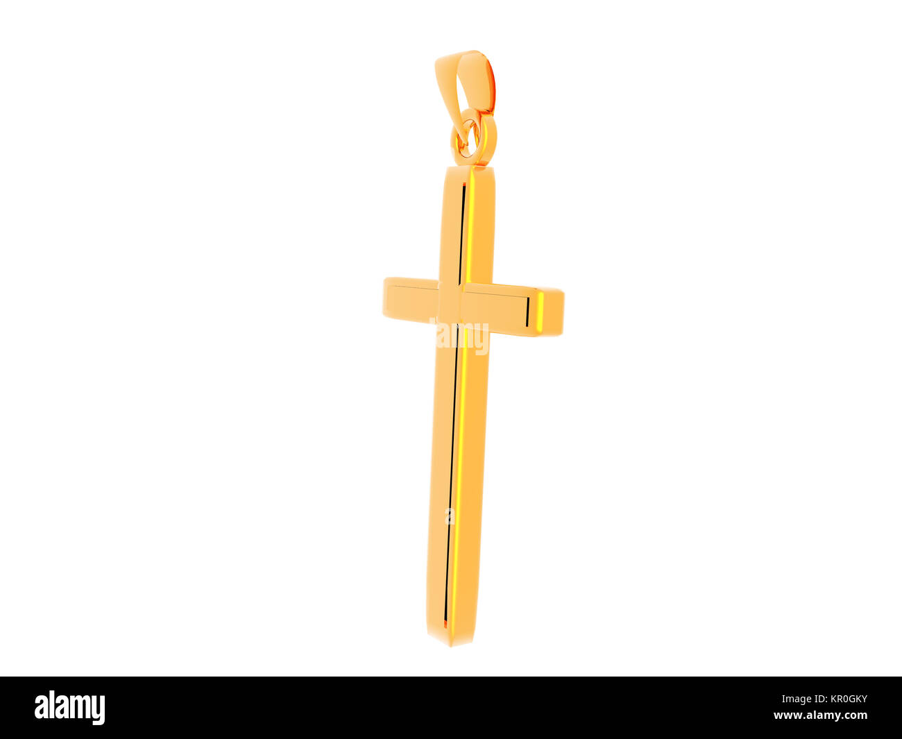 exempted golden cross around her neck Stock Photo - Alamy