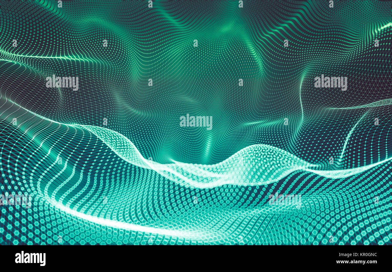 Abstract polygonal space low poly dark background, 3d rendering Stock ...