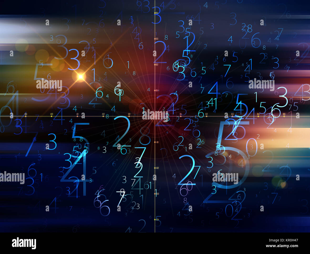 Lights of Numbers Stock Photo - Alamy