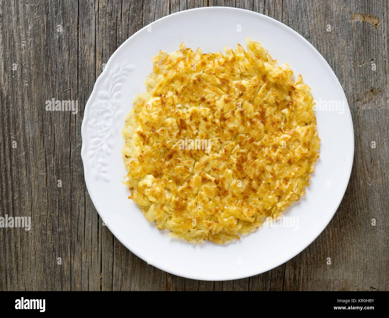 rustic golden crispy swiss rosti Stock Photo - Alamy