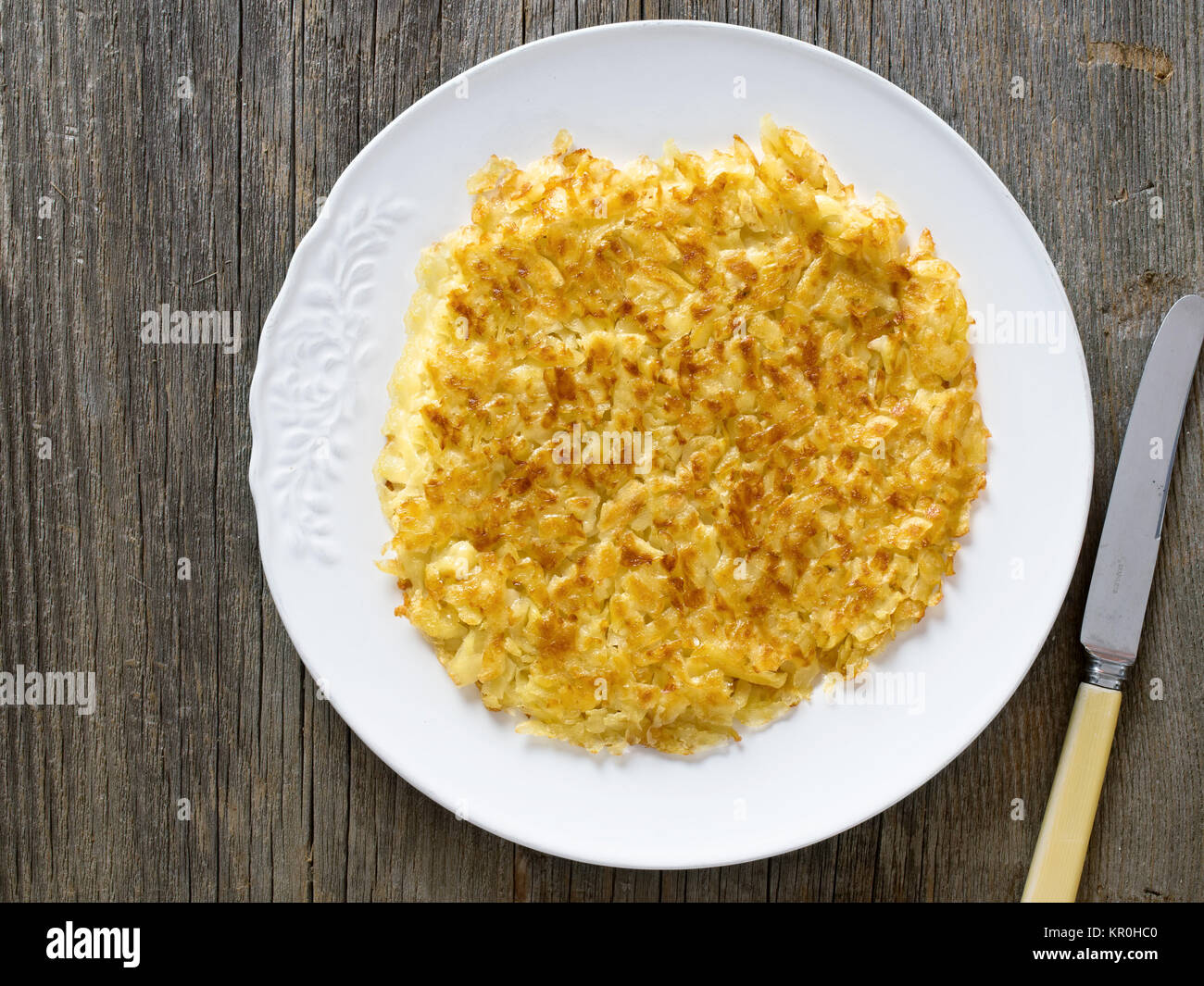 rustic golden crispy swiss rosti Stock Photo - Alamy