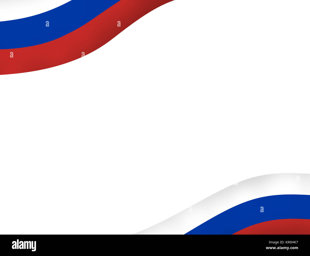 Flag of Russia banner top bottom corner design Stock Photo - Alamy