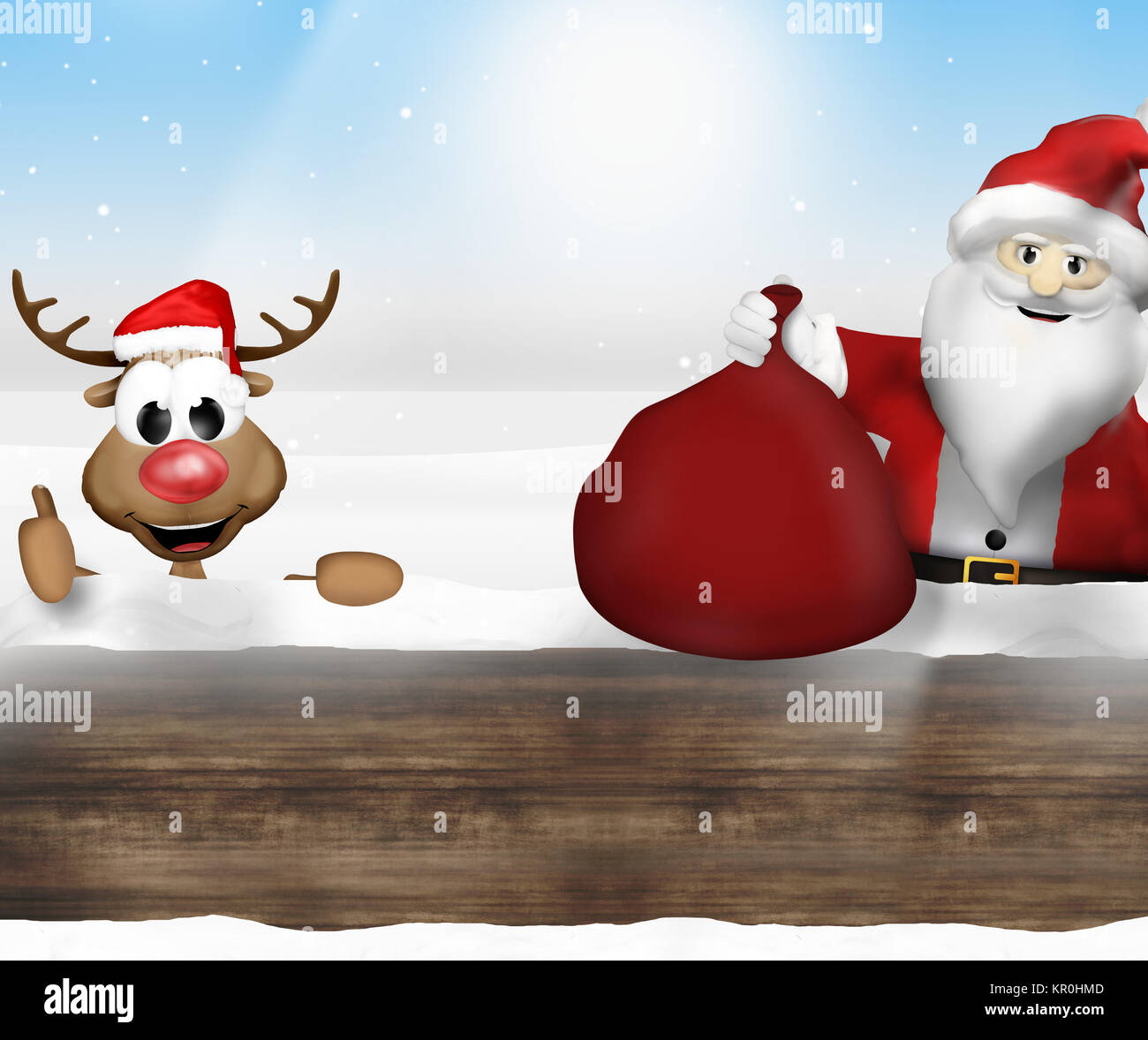 Christmas wood Santa Claus Stock Photo - Alamy