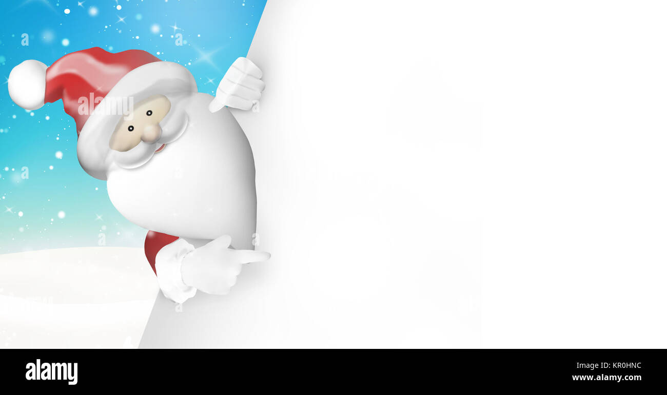Christmas Santa Claus blank ad space background design Stock Photo - Alamy