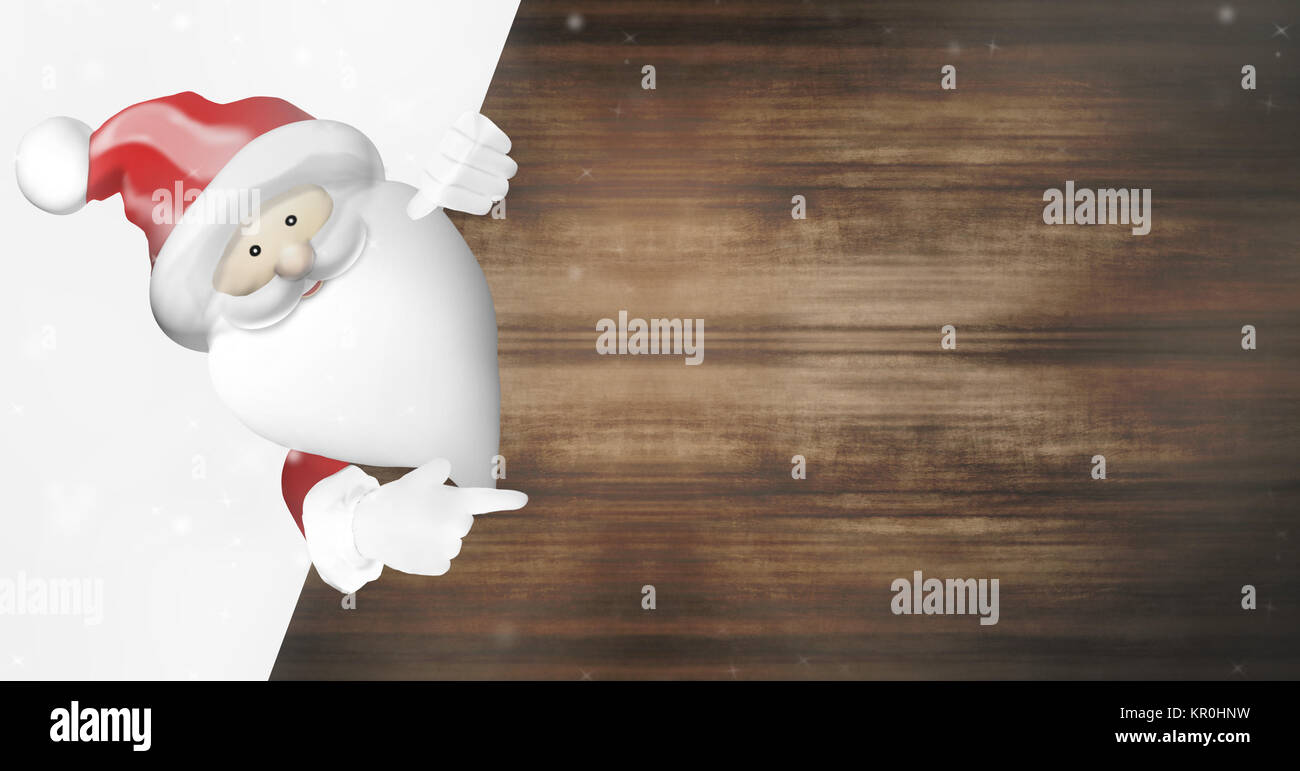 Christmas Santa Claus blank ad space background design Stock Photo - Alamy