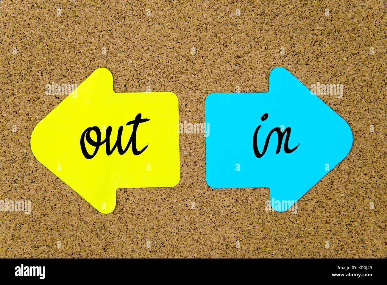 Message In versus Out Stock Photo - Alamy
