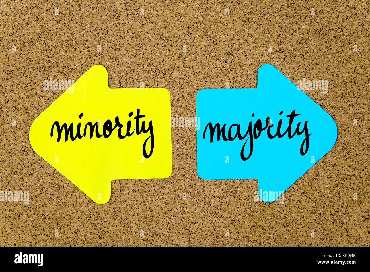 Message Minority versus Majority Stock Photo - Alamy