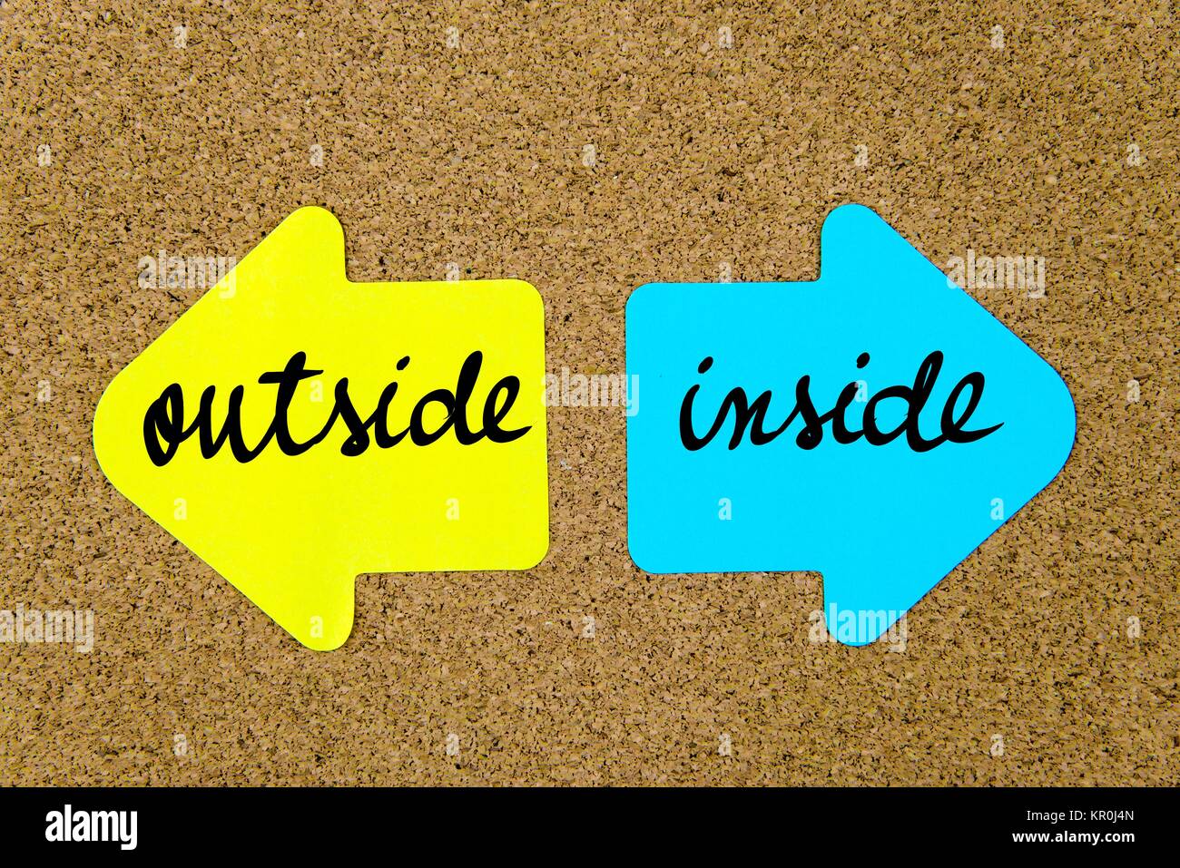 Message Outside versus Inside Stock Photo - Alamy