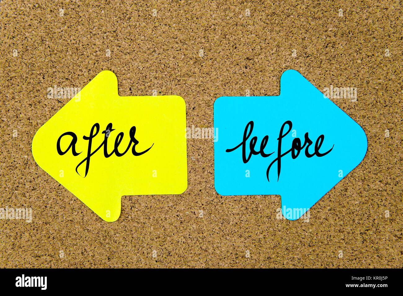 Message After versus Before Stock Photo - Alamy