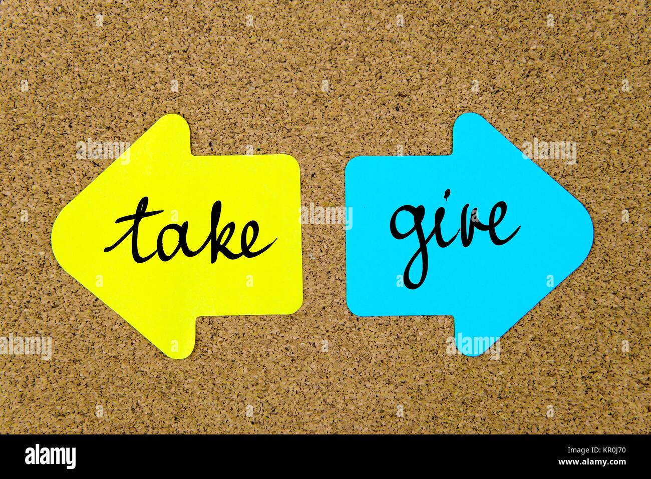 Message Take versus Give Stock Photo - Alamy