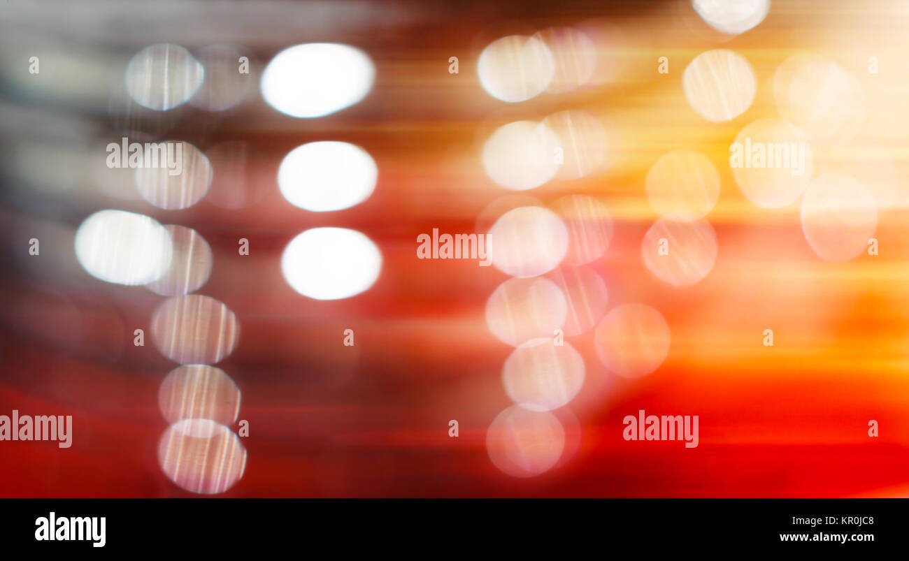 Horizontal vivid orange red bokeh with light leak backdrop Stock Photo ...