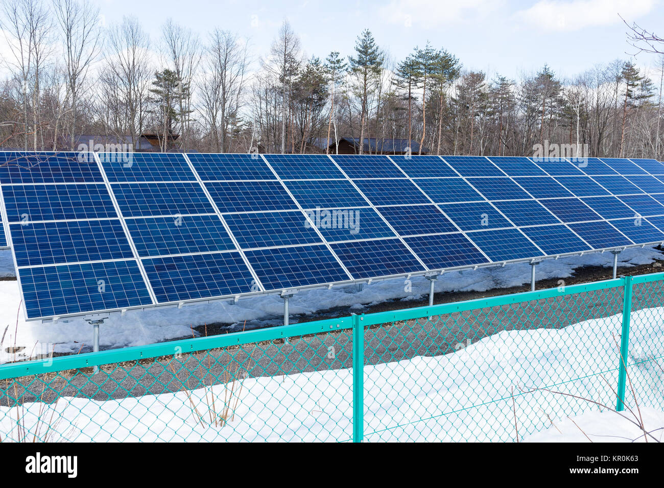 Solar panel plant station Stock Photo - Alamy