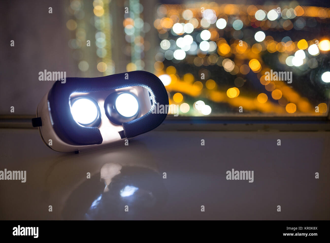 VR device at night Stock Photo - Alamy