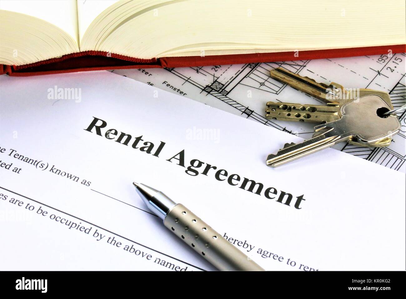 An concept Image of a rental agreement Stock Photo - Alamy