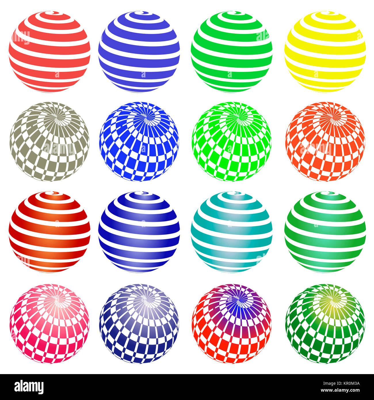 Set of Colorful Round Symbols Stock Photo - Alamy