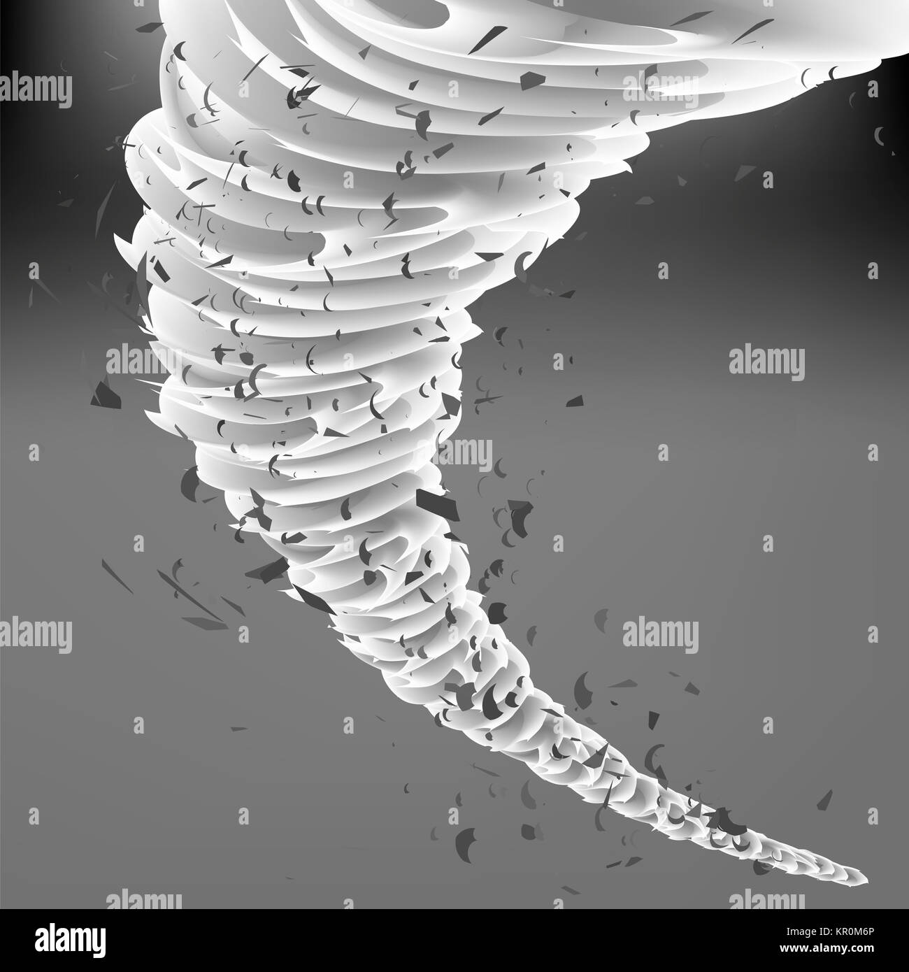 Tornado Swirl with Debris Particles Stock Photo - Alamy