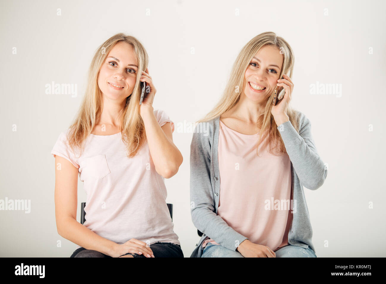 They always do everything at the same time Stock Photo - Alamy