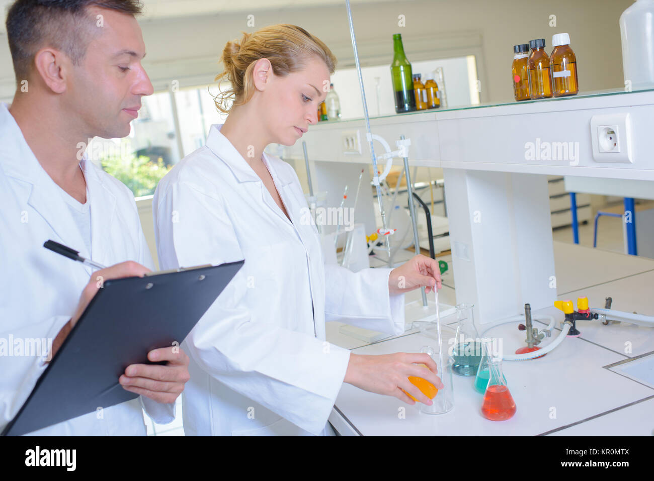 observing the work Stock Photo - Alamy