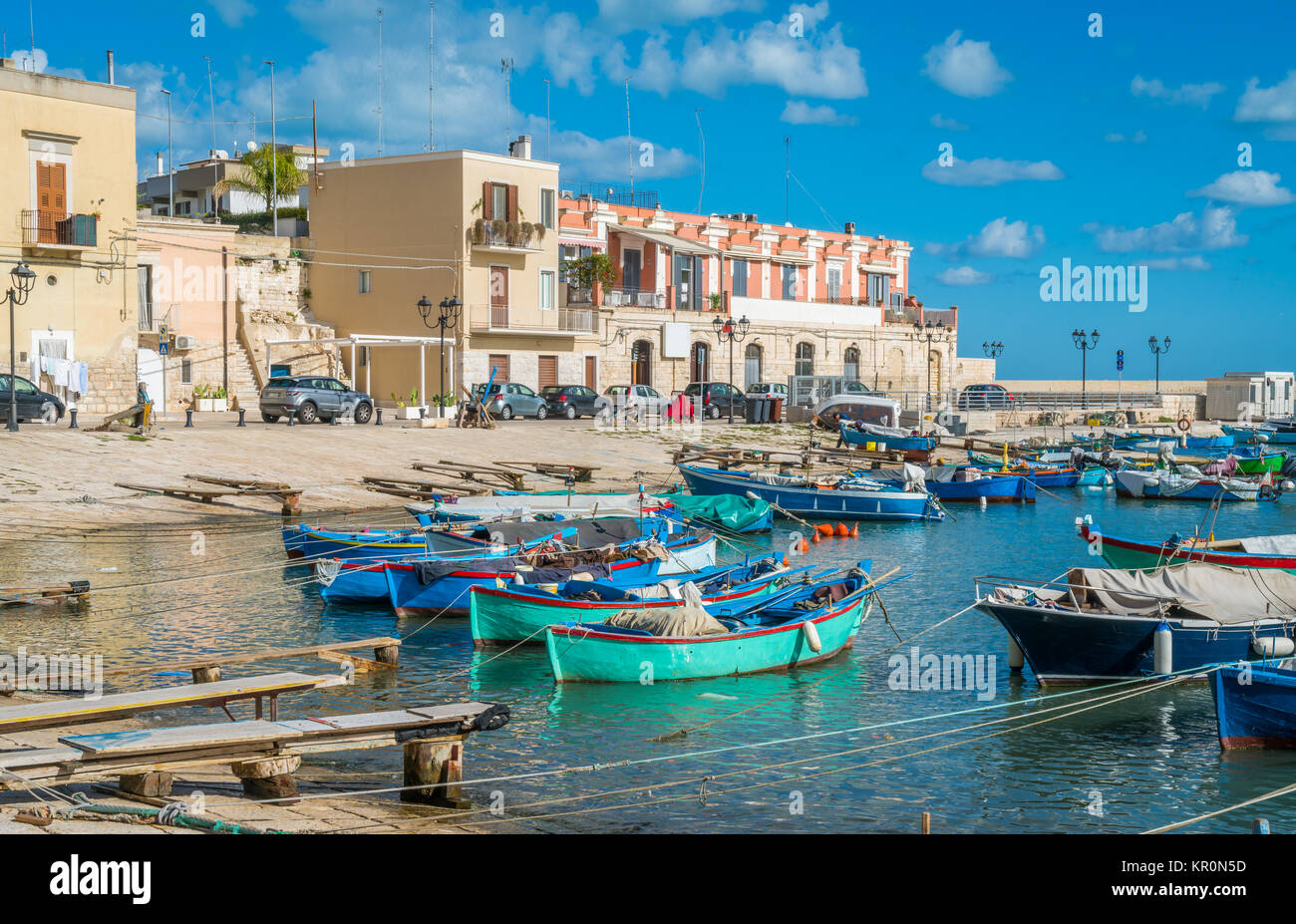 Old harbour in Bisceglie, Puglia, southern Italy Stock Photo - Alamy