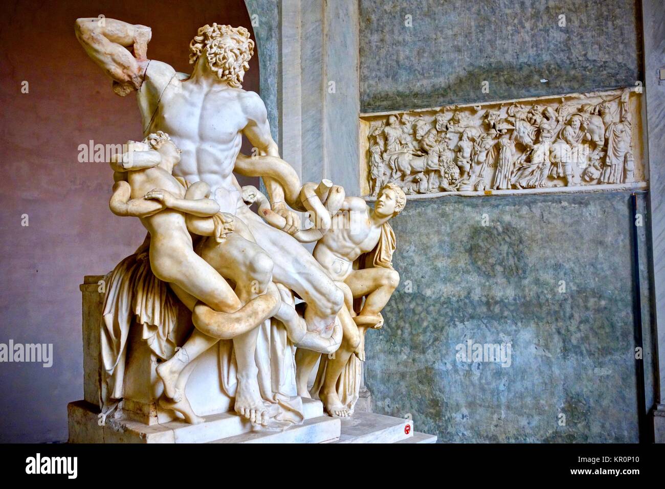 Zeus sculpture front view. The Vatican museum, Rome, Italy Stock Photo ...